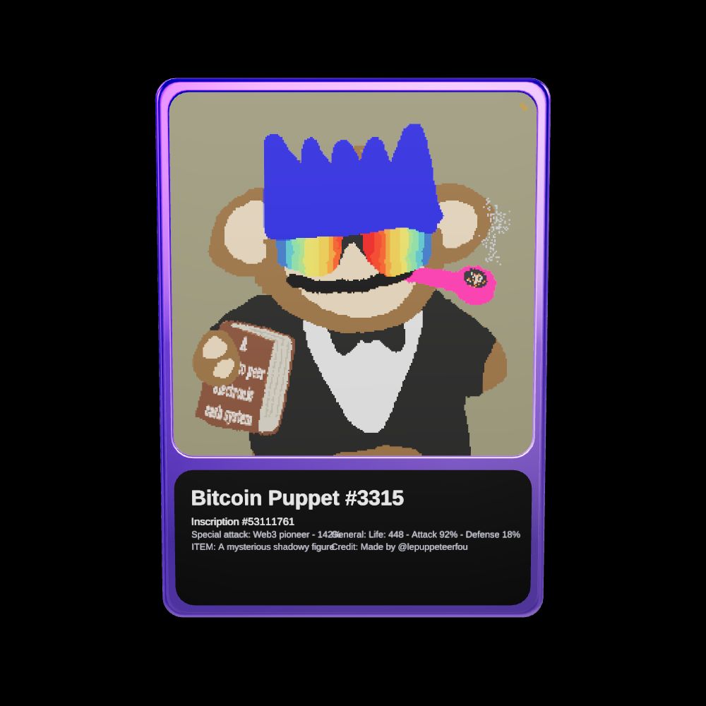 Bitcoin Puppet Card #9901 – InscribeNow