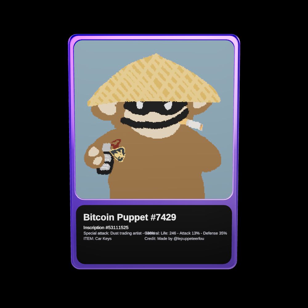 Bitcoin Puppet Card #615 – InscribeNow