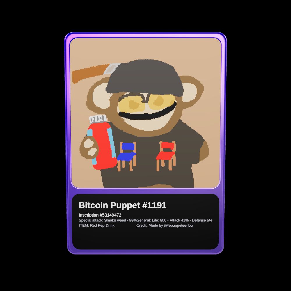 Bitcoin Puppet Card #3676 – InscribeNow