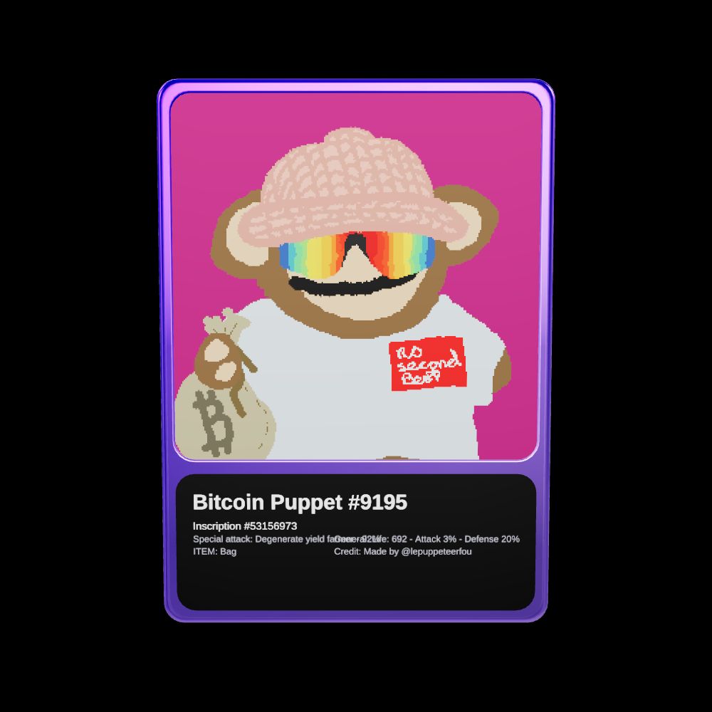 Bitcoin Puppet Card #4482 – InscribeNow