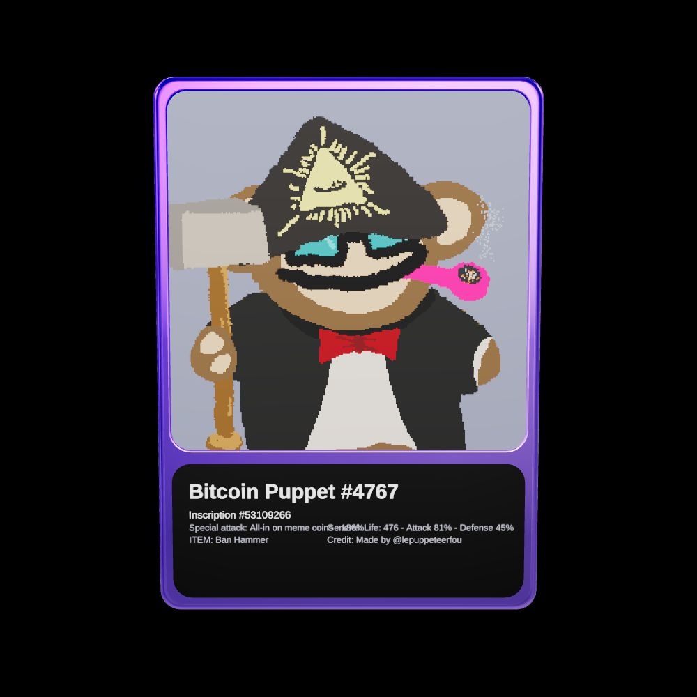 Bitcoin Puppet Card #4927 – InscribeNow